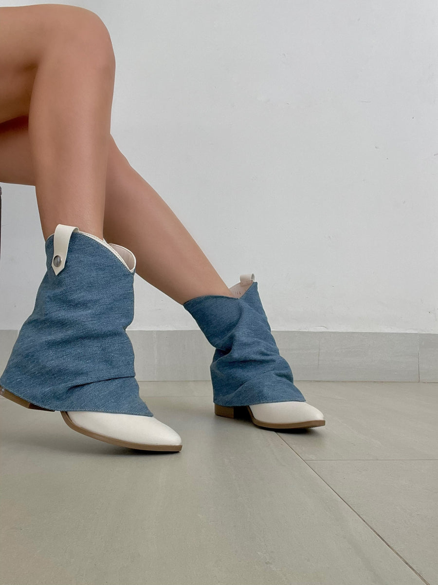 Botín nude c/mezclilla – ZAE Zapateria